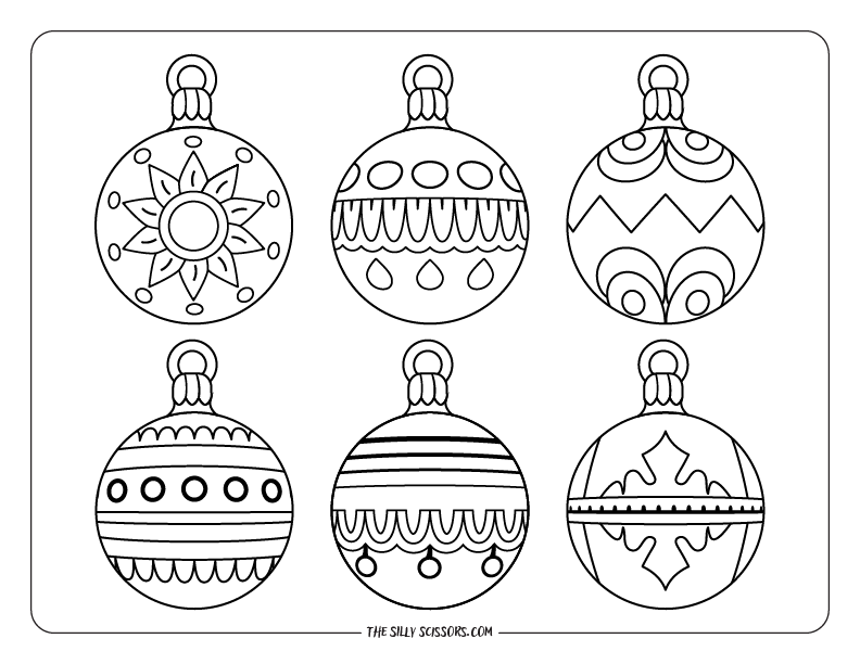 Coloring Pages Christmas Ornaments
